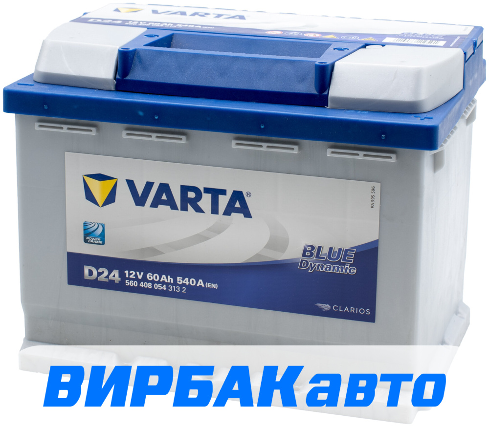 Купить Аккумулятор VARTA Blue Dynamic (D24) 60 Ач 540 А обратная полярность, 2023 г., клемма ...